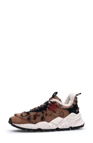 FLOWER MOUNTAIN Women's  Kotetsu Sneaker Beige Black