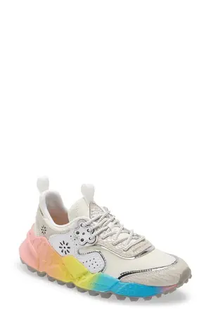 FLOWER MOUNTAIN Women's  Kotetsu Sneaker White/ Rainbow