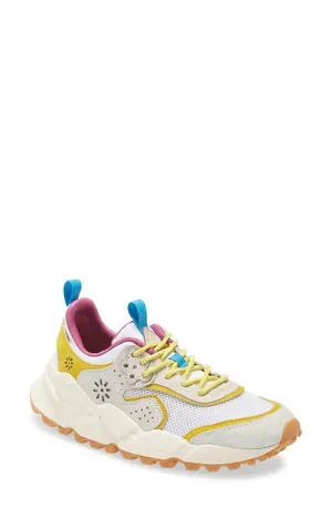 FLOWER MOUNTAIN Women's  Kotetsu Sneaker White/ Yellow