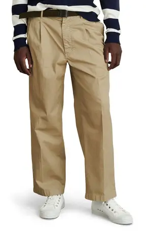 ALEX MILL Standard Pleated Straight Leg Chinos