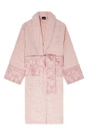 Versace Barocco Terry Robe Pink Pink