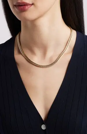 Nordstrom Foxtail Flat Chain Necklace