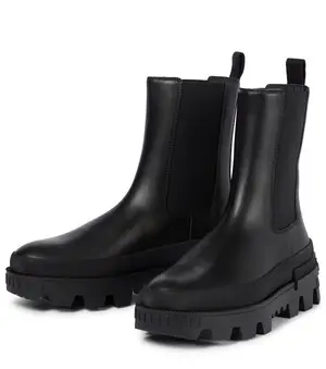 Moncler Coralyne Leather Chelsea Boots