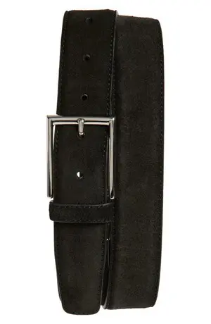 Canali Suede Belt - Black