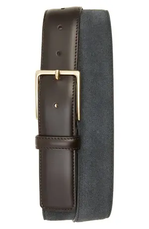 Canali Suede Belt Grey