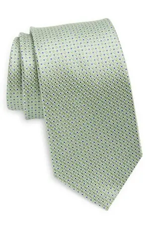 Nordstrom Medallion Silk Neck Tie Green