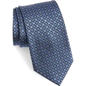Nordstrom Medallion Silk Neck Tie - Navy