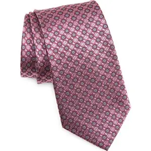 Nordstrom Medallion Silk Neck Tie Pink