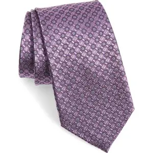 Nordstrom Medallion Silk Neck Tie Purple