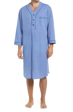 Majestic International Cotton Blend Nightshirt - Blue