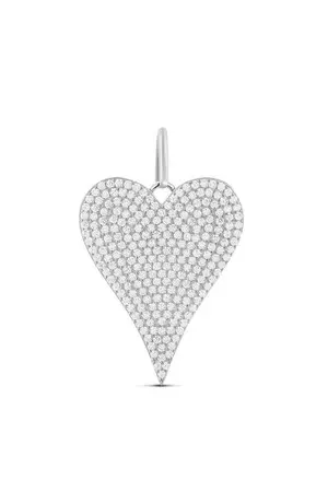 SHYMI SHYMI Pavé Heart Charm Silver/white