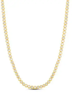 SHYMI Classic Round Choker Necklace - Gold/white