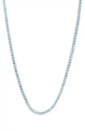SHYMI SHYMI Classic Round Choker Necklace Silver/ Blue
