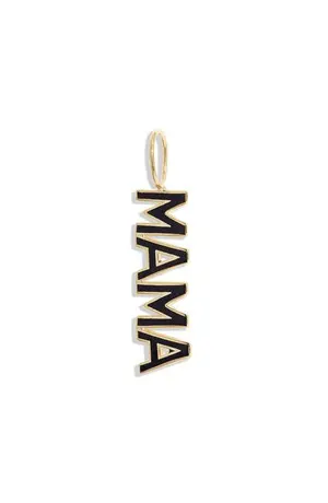 SHYMI SHYMI Enameled Mama Charm Gold/ Black