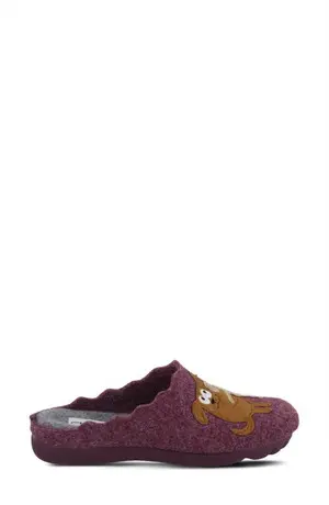 SPRING STEP SHOES Petlove Scuff Slippers - Bordeaux Multi