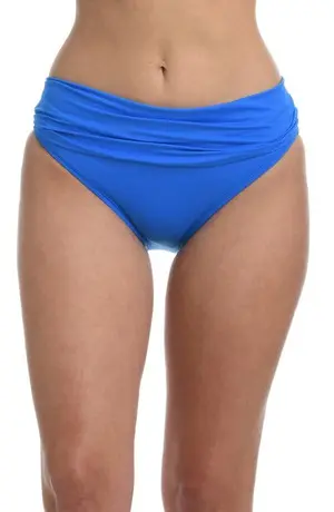La Blanca Island Goddess Hipster Bikini Bottoms Capri Blue