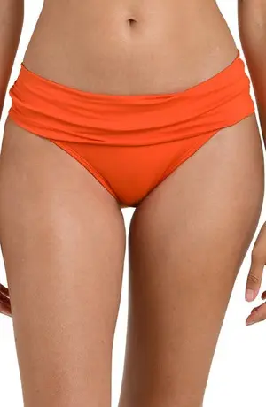 La Blanca Island Goddess Hipster Bikini Bottoms - Tangelo