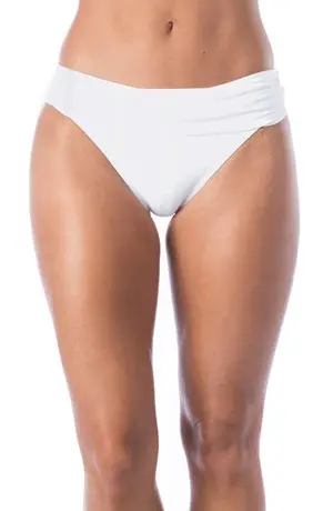 La Blanca Island Goddess Hipster Bikini Bottoms - White
