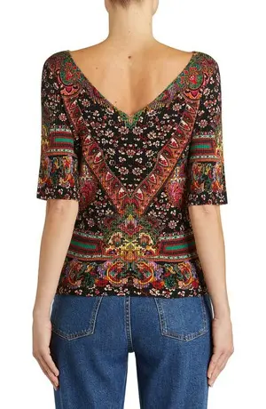 Etro New Orleans Floral Paisley Rib Wool Sweater