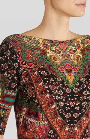 Etro New Orleans Floral Paisley Rib Wool Sweater