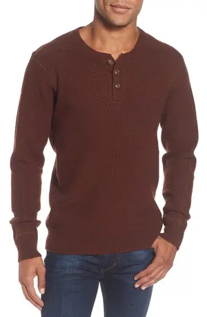 SCHOTT Thermal Henley Burgundy