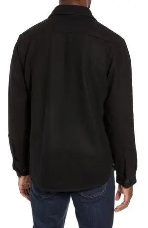 SCHOTT Cpo Wool Blend Work Shirt - Black