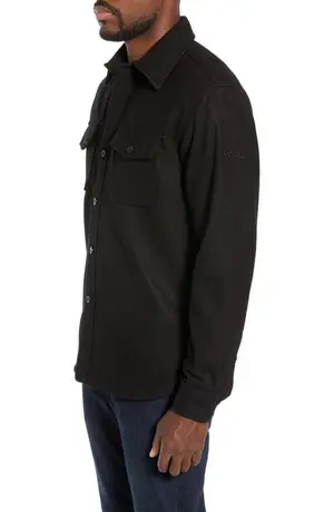 SCHOTT Cpo Wool Blend Work Shirt - Black