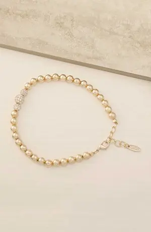 Ettika Cubic Zirconia Beaded Anklet
