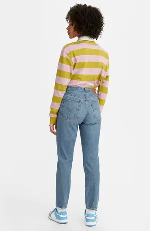 LEVI'S Wedgie Icon Ripped High Waist Ankle Slim Jeans