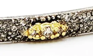 Armenta Old World Pavé Diamond Id Bracelet - Silver