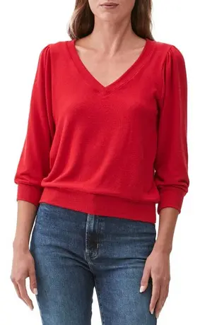 Michael Stars Gabriella V-Neck Top Grenadine