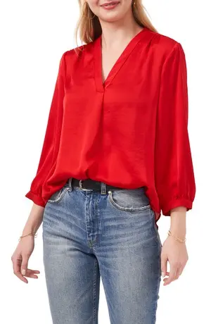 Vince Camuto Rumpled Satin Blouse