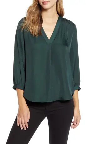 Vince Camuto Satin Blouse Brown