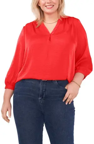 Vince Camuto Rumpled Satin Blouse