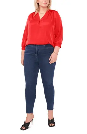 Vince Camuto Rumpled Satin Blouse