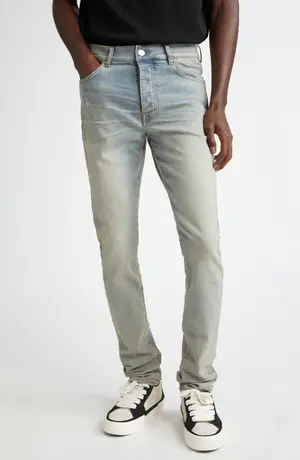 Amiri Stack Slim Fit Jeans - Antique Indigo
