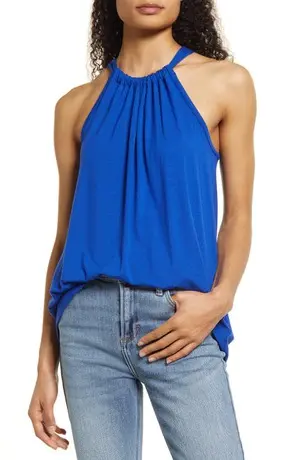 Loveappella Halter Neck Tank - Cobalt