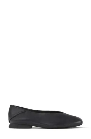 Camper Casi Myra Ballerina Flat - Black Smooth