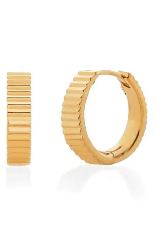 Monica Vinader Disco Huggie Hoop Earrings - Gp