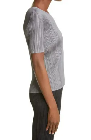 Issey Miyake Pleated Top - Grey