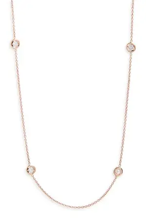 Roberto Coin 5-station Diamond Necklace - Rose Gold