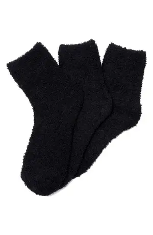 STEMS Stems 3-Pack Lounge Ankle Socks Black