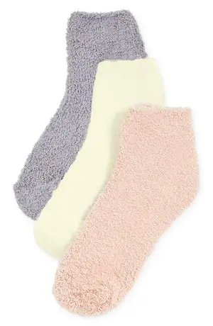 STEMS Stems 3-Pack Lounge Ankle Socks Grey/yellow/beige