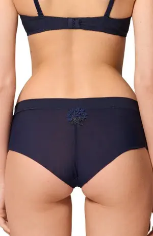 Simone Perele Wish Embroidered Boyshorts - Saphire