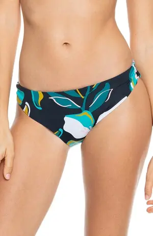Roxy Roxy Beach Classics Side Tie Hipster Bikini Bottoms Anthracite Paradiso S