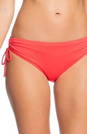 Roxy Roxy Beach Classics Side Tie Hipster Bikini Bottoms Cayenne