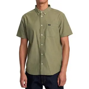 Rvca That'll Do Dobby Short Sleeve Button-down Shirt Aloe