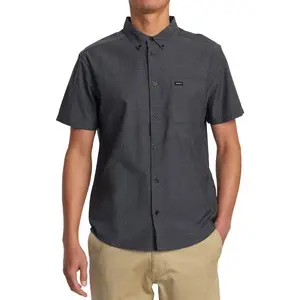 Rvca That'll Do Dobby Short Sleeve Button-down Shirt Black