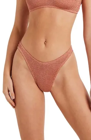 Bond Eye Bound The Scene High Leg Ribbed Bikini Bottoms