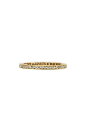 Sethi Couture Channel Set Diamond Band Ring - Gold